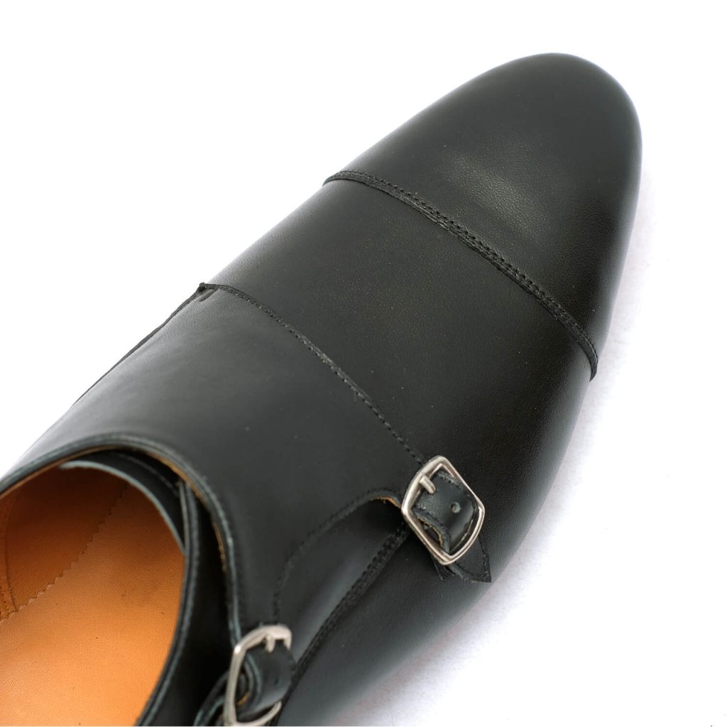 Edward Classic Black | Cap Toe Double Monk Strap – Koku Footwear